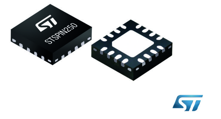 STSPIN250 STMicroelectronics launches tiny 2.6-A brushed dc motor driver for portable, battery ...