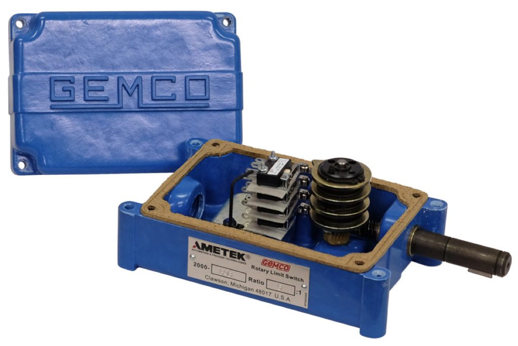 What are geared cam limit switches and how do they operate?