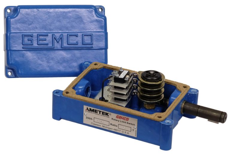 What are geared cam limit switches and how do they operate?