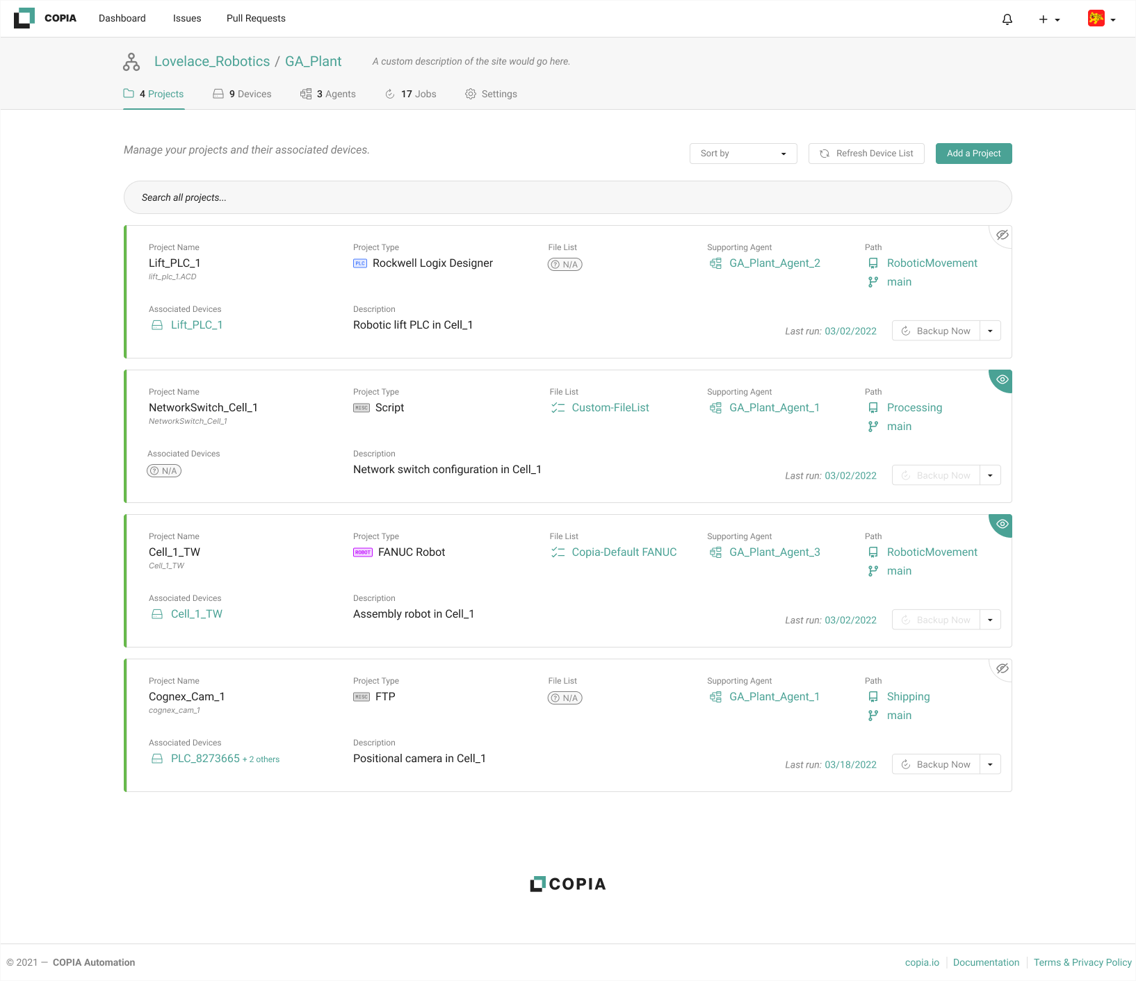 Copia Automation’s DeviceLink simplifies backup and change detection ...
